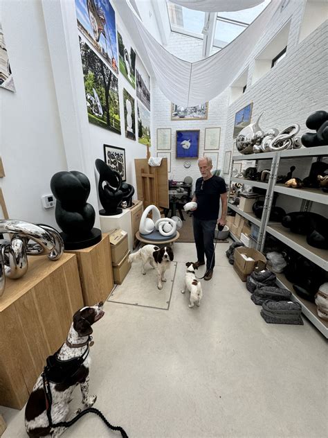 Stuart C Kaye On Linkedin The Office Spaniel Visiting The World Famous Artist Richard Hudson