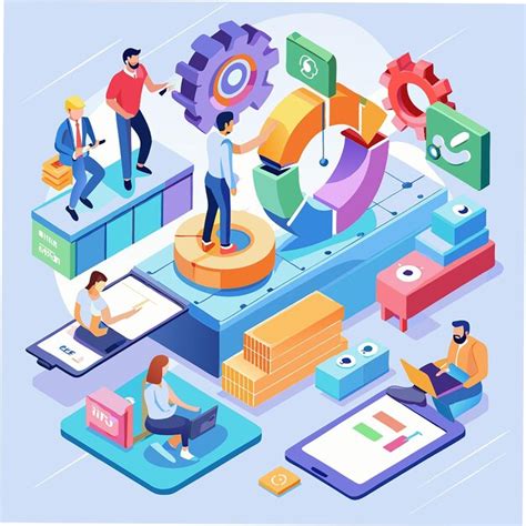 Concept Of Agile Project Management Agile Software Development 3d Realistic Vector Illustration