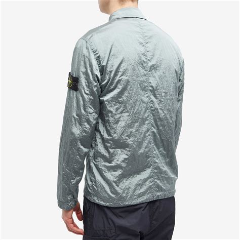 Stone Island Mens Nylon Metal Shirt Jacket In Sky Blue Stone Island