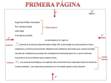 Ejemplo De Encabezado Con Formato Mla