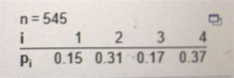 Solved Determine The Expected Count For Each Outcome The