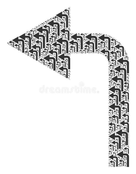 Turn Left Recursive Mosaic Of Itself Items Stock Vector Illustration Of Path Abstraction