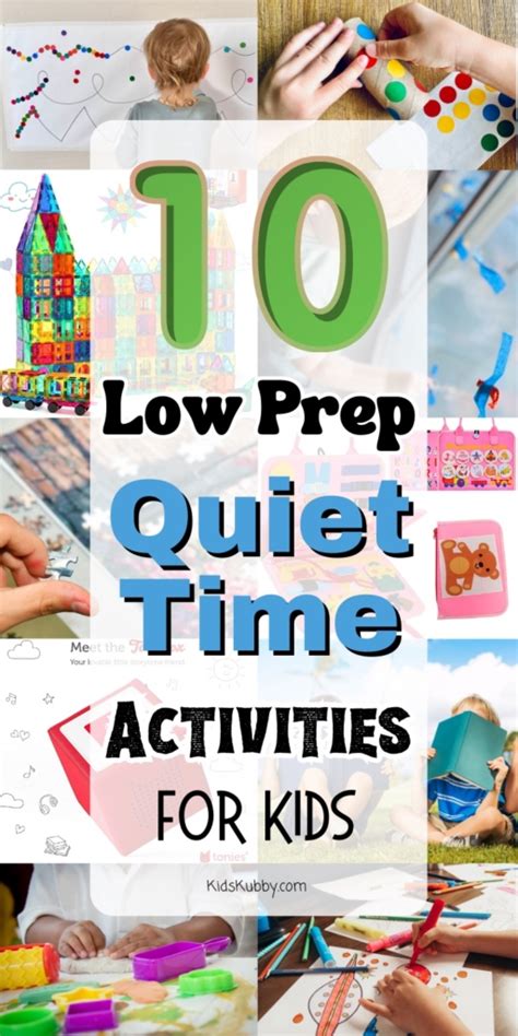Simple Low Prep Quiet Time Activities