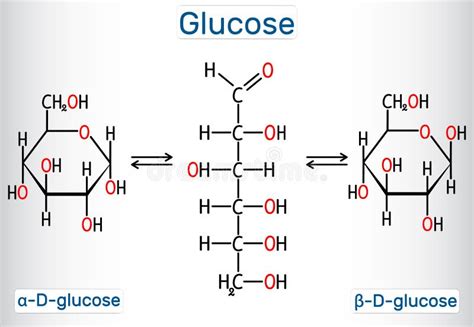 Modèle Moléculaire Vector De Structure De Dextrose De Glucose Illustration De Vecteur