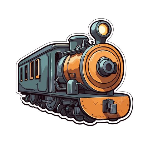 철도 기차 스티커 일러스트 벡터 미친 상표 만화 Png 일러스트 및 벡터 에 대한 무료 다운로드 Pngtree