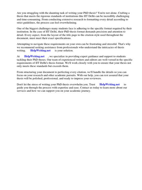 Iit Delhi Phd Thesis Format Pdf Business Art