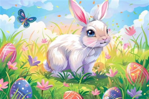 Happy Easter Precious Eggs Gardening Gloves Basket White Hope Bunny