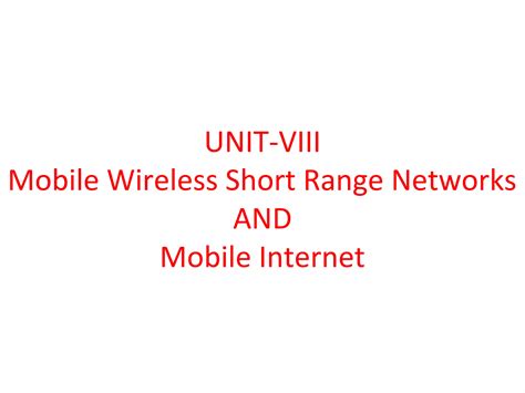 Mobile Computing Unit 8 Ppt