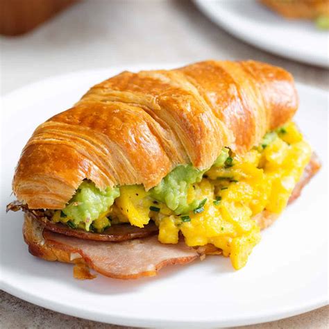 Croissant Breakfast Sandwich The Healthful Ideas