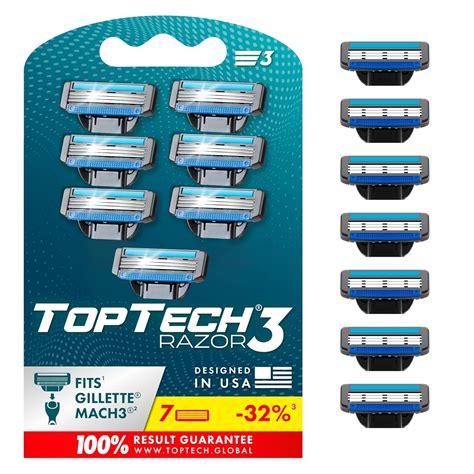 Toptech Razor 3 For Men Replaceable Cartridges For Manual