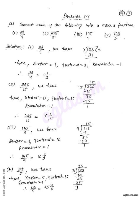 Rd Sharma Solutions Class 6 Chapter 6 Fractions Exercise 64