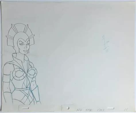 He Man Motu Animation Production Cel Drawing Evil Lyn 2441 4000