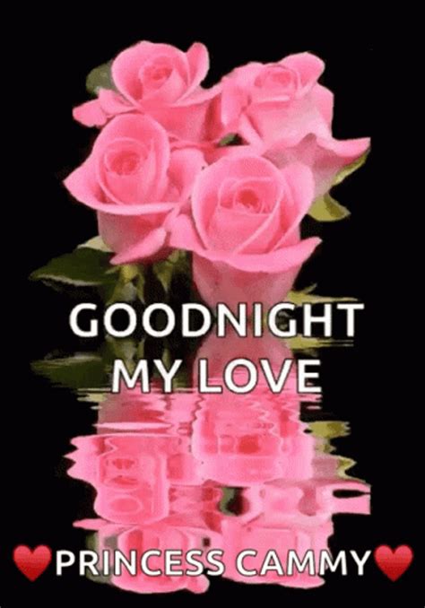 Good Night My Love Kissing Couple In Bed 