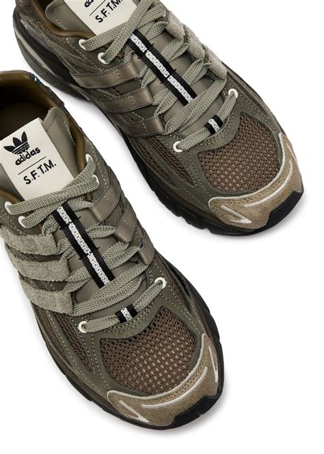 Adidas X Song For The Mute Adistar Cushion Panelled Sneakers Khaki