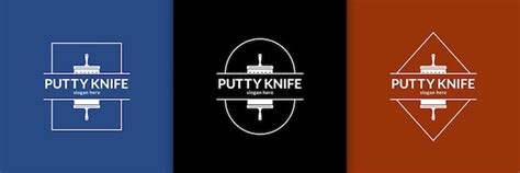 Premium Vector Putty Knifes Logo Set Vector Illustration