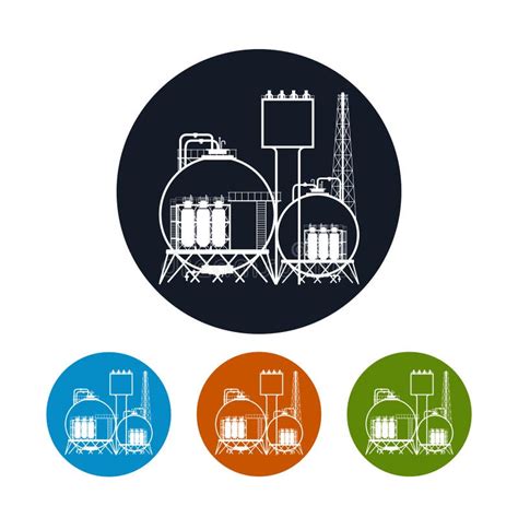 Gas Processing Plant Icon Stock Illustrations 1284 Gas Processing