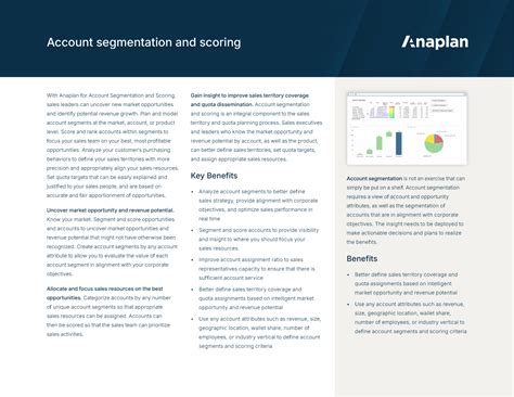 Advanced Segmentation And Scoring Anaplan