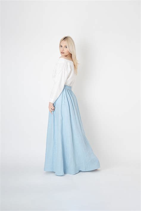 Light Blue Long Skirt