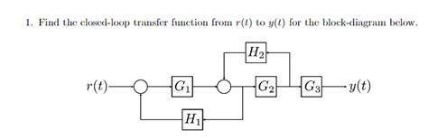 Solved Find The Closed Loop Transfer Function From Rt ﻿to