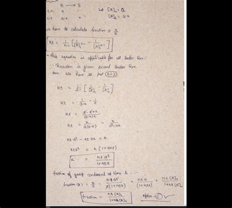 O66 Phe Fraction Of Groups Condonsed At Time T In Any Stepwise Condensation Polymerization
