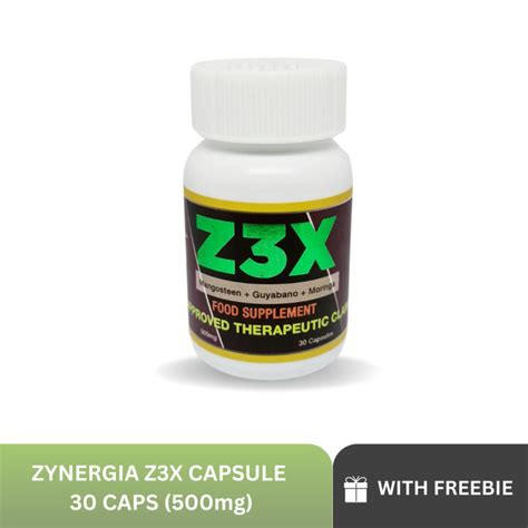 Original Zynergia Z3x Mangosteen Graviola Moringa 500mg 30 Capsules Doc Atoi Zynergia