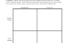 Free Printable Dbt Worksheets Decisional Balance Worksheet Pdf Therapy