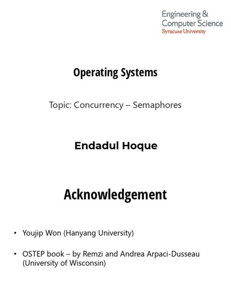 5 4 Concurrency Semaphore Pdf Operating System Technology