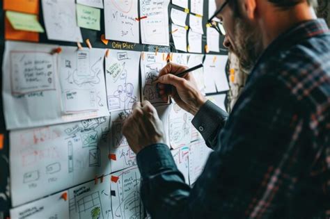 Man Devising Plan For Successful Strategy Premium Ai Generated Image