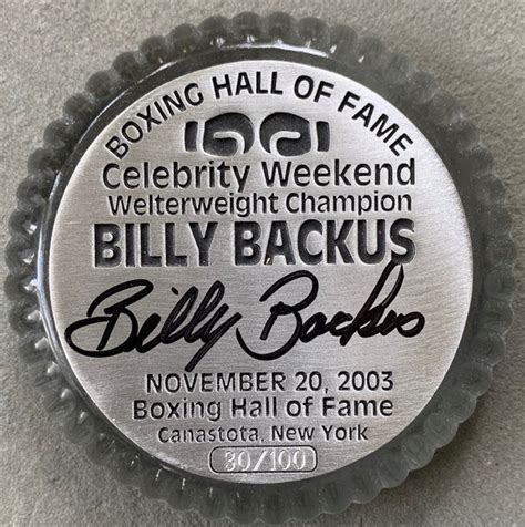 Backus Billy Signed Hall Of Fame Paperweight Jo Sports Inc
