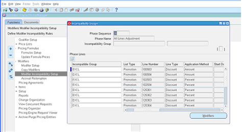 Modifier Incompatibility Group ORACLE APPS COMMUNITY