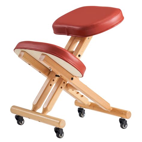 Master Massage Ergonomic Wooden Foldable Kneeling Chair For Office Wo