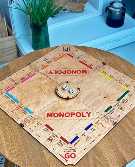 Wooden Game Board For Monopoly L Improving Your Game L T For