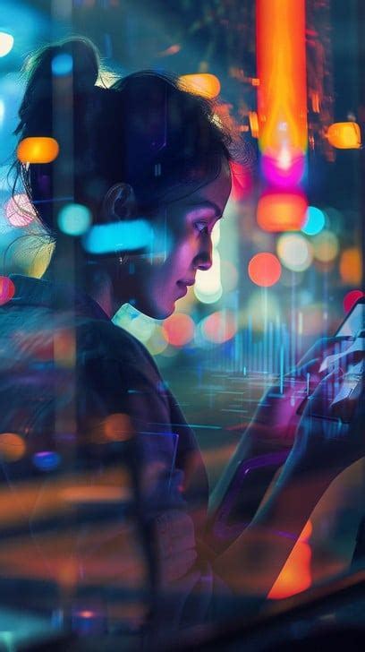 Free Neon Tech Girl Image Technology Neon Woman Download At Stockcake