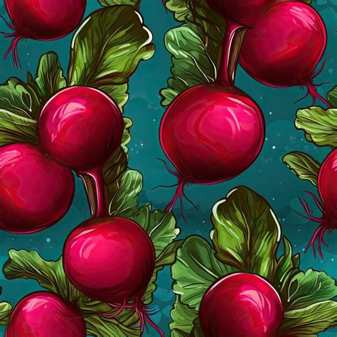Premium Ai Image Red Beets As Seamless Tiles