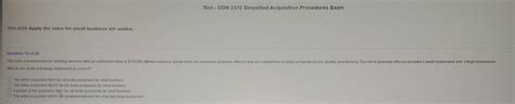 Solved Test Con 2370 Simplified Acquisition Procedures Exam To1e04