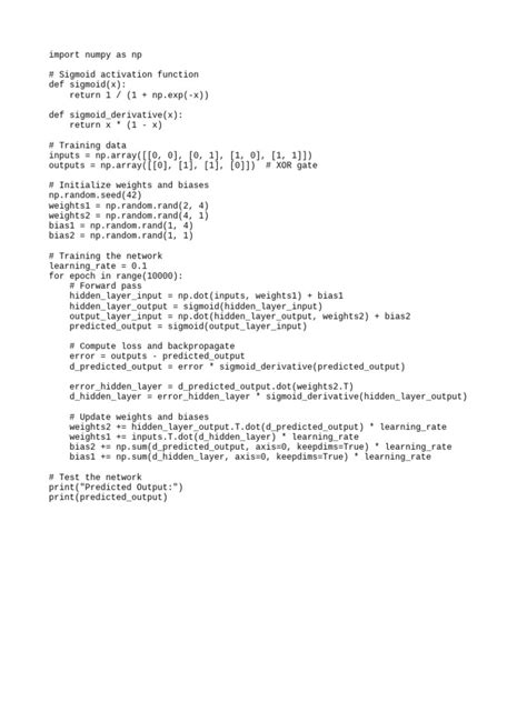 data science neural network from scratch pdf