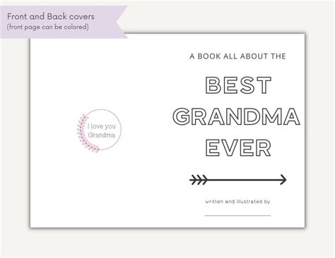 All About My Grandma Printable Book Mothers Day Questionnaire