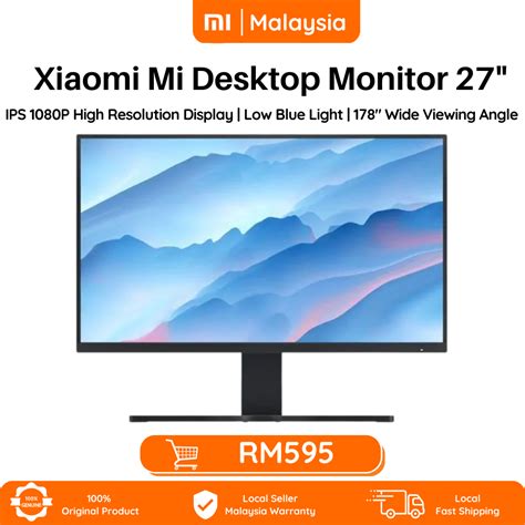 Xiaomi Mi Desktop Monitor Inch P Fhd Display Low Blue Light Eye Protection Ms