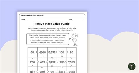 Place Value Puzzle Worksheet For 3rd 5th Grade Lesson Planet Worksheets Library