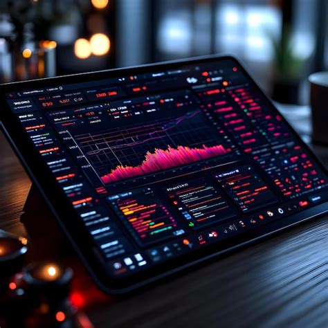 Tablet With Data Analysis Display 3d Illustration Premium Ai