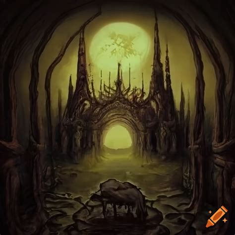 Creepy And Surreal Carcosa Landscape Inspired By Hp Lovecraft On Craiyon