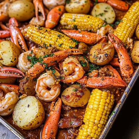 Cajun Seafood Boil With Garlic Butter Sauce