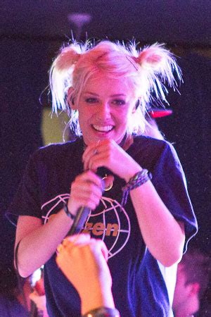 Jenna Mcdougall Straight Platinum Blonde Messy Multiple Buns Hairstyle
