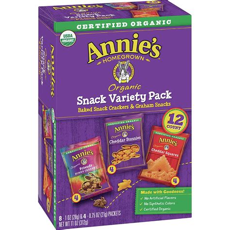 Annies Variety Pack Cheddar Bunnies Bunny Grahams Cheddar Squares
