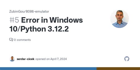 Error In Windows 10python 3122 · Issue 5 · Zubingou8086 Emulator