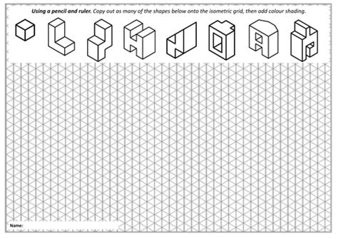 Isometric Drawing Practice Teaching Resources