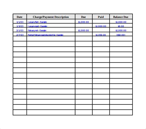 Rent Ledger Template Excel Modern Resume Template Word
