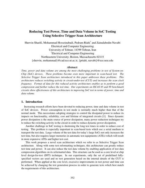pdf reducing test power time and data volume in soc testing using