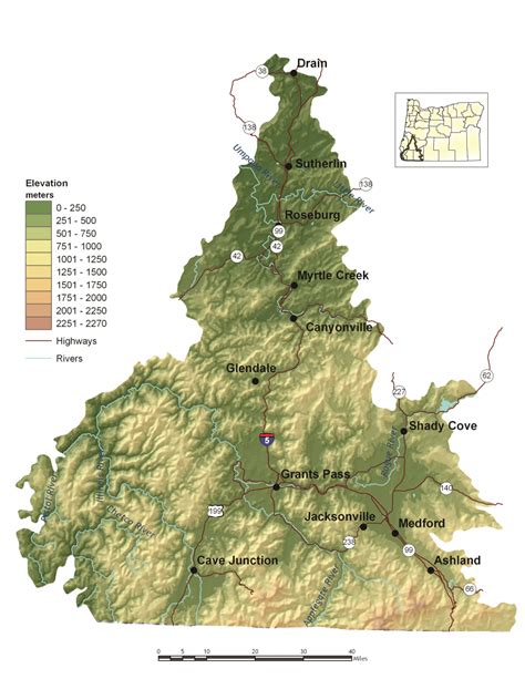 Klamath Mountains Map