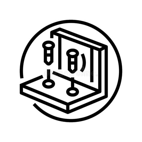 Insert Bolt Assembly Furniture Line Icon Vector Illustration Stock